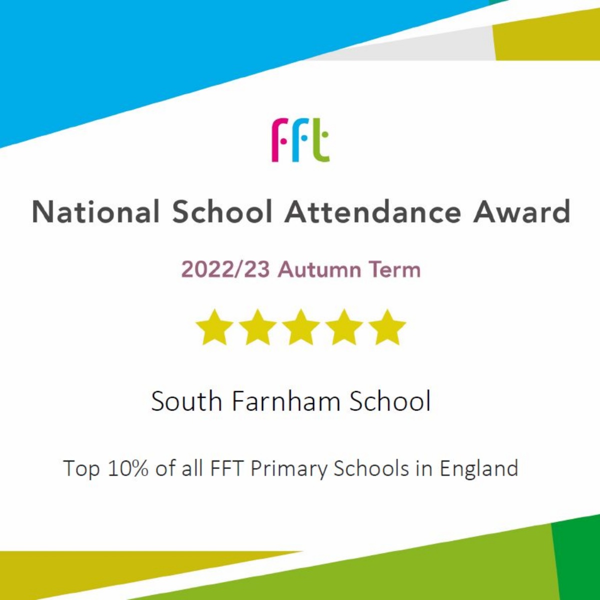 South Farnham School - Attendance Award